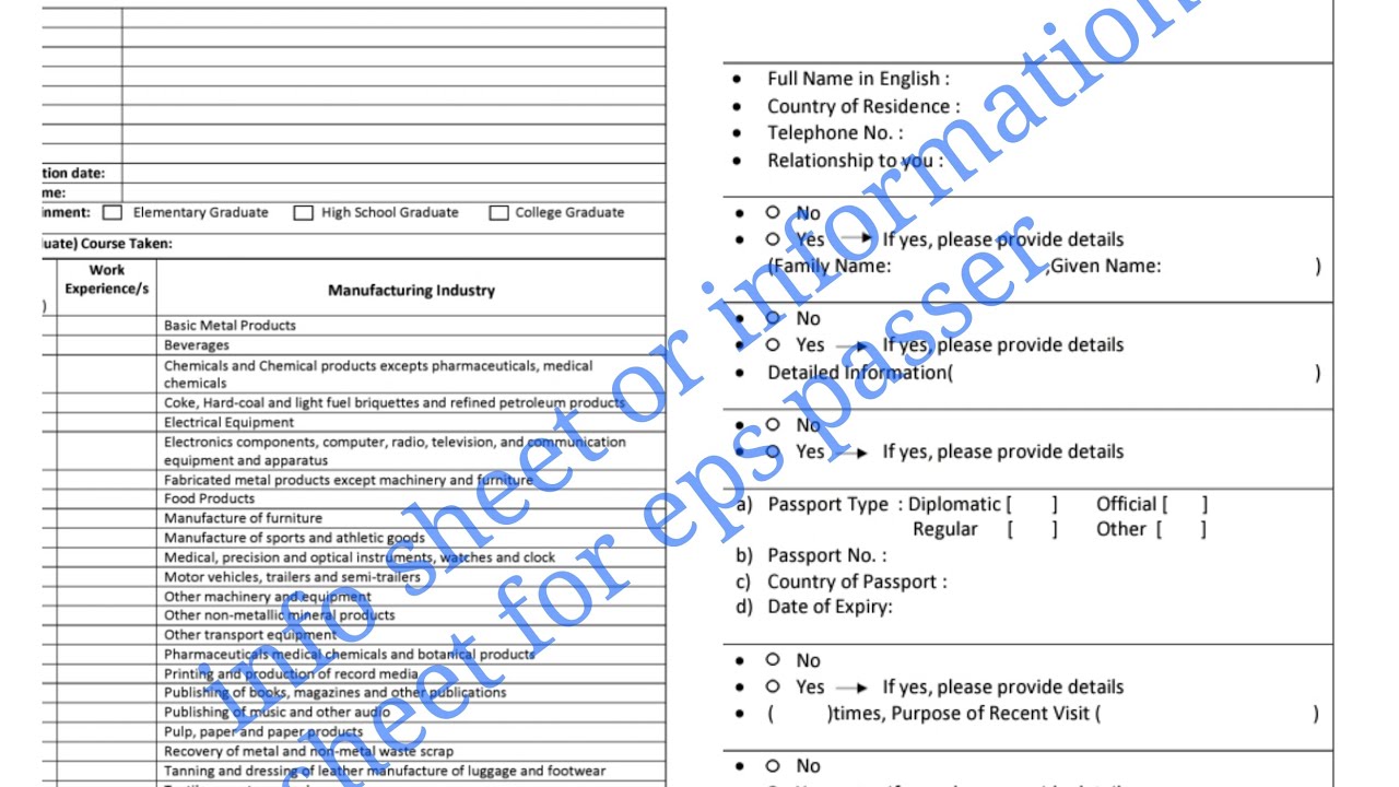 how to download info sheet gamit Ang cp: information sheet for eps ...
