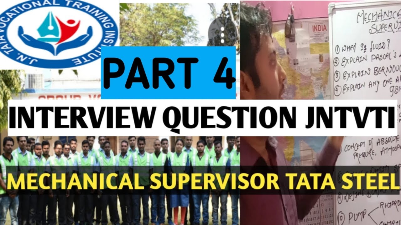 Tata steel|Jntvti|Interview question|Mechanical supervisor - YouTube
