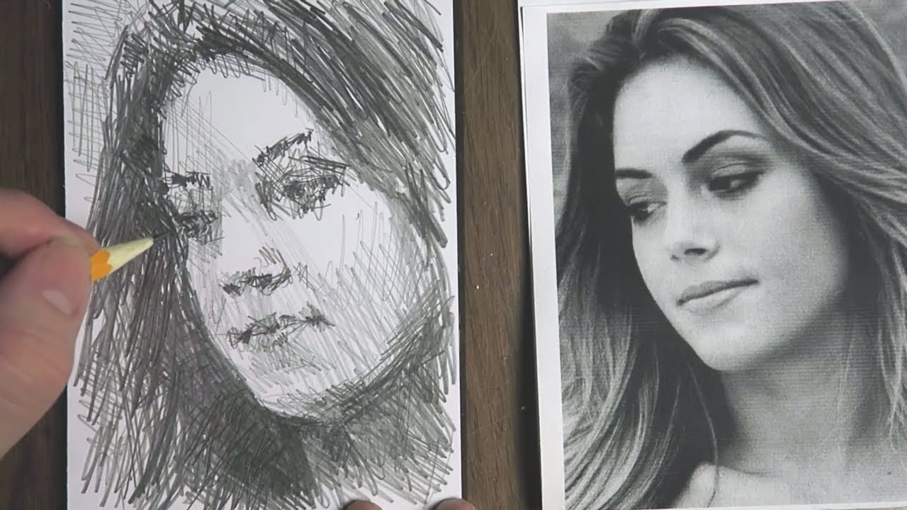 Pencil drawing of a girl - graphite - YouTube