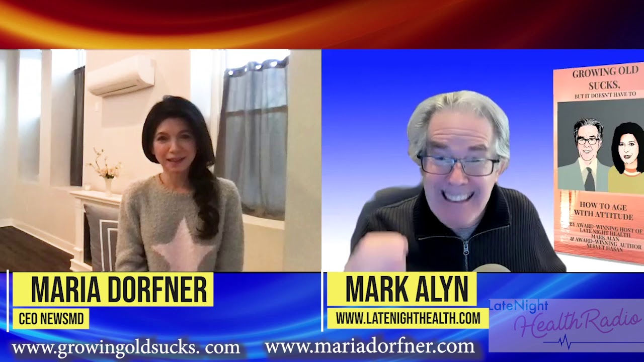Maria Dorfner Talks "Growing Old Sucks" With Mark Alyn - YouTube