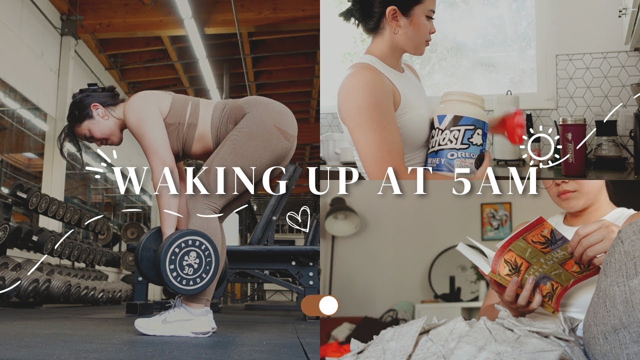 Adjusting to my new 5am morning workout routine / a vlog + FREE 4 week workout program - YouTube