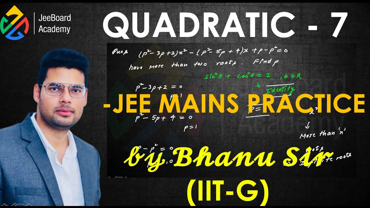 QUADRATIC Equations 7 Class 11 PRACTICE SESSION 2 IIT JEE quadratic-equations-7-class-11-practice-session-2-iit-jee