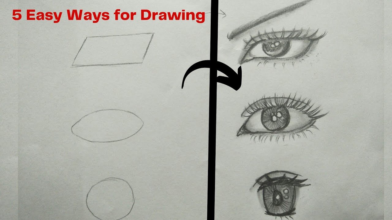 5 Easy Ways for Drawing | Sketch style official - YouTube