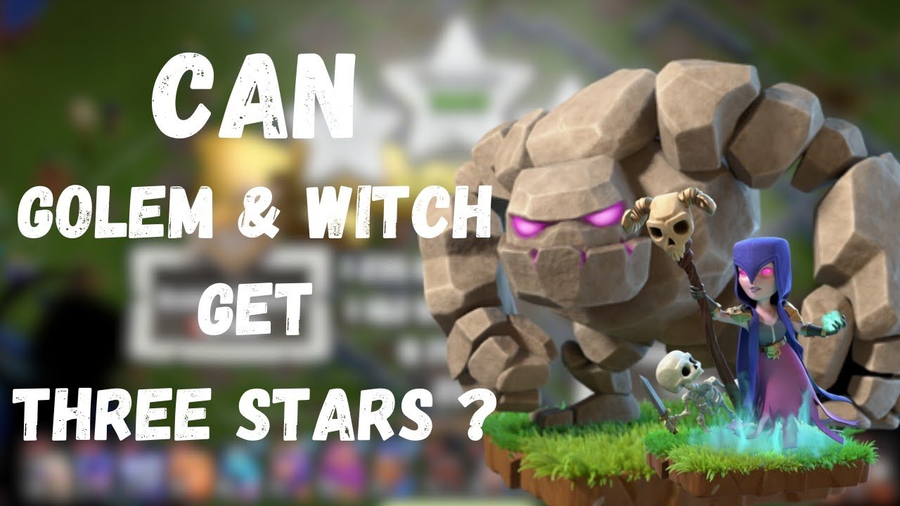 Golem and Witch gameplay in TH 13 - Clash Of Clans #clashofclans - YouTube