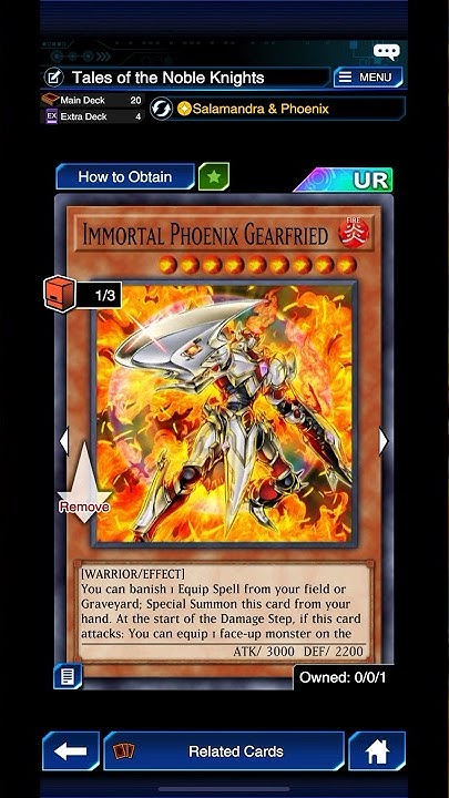 Blazing Gearfried Structure Deck EX NOBLE KNIGHTS (Yu-Gi-Oh! Duel Links) - YouTube