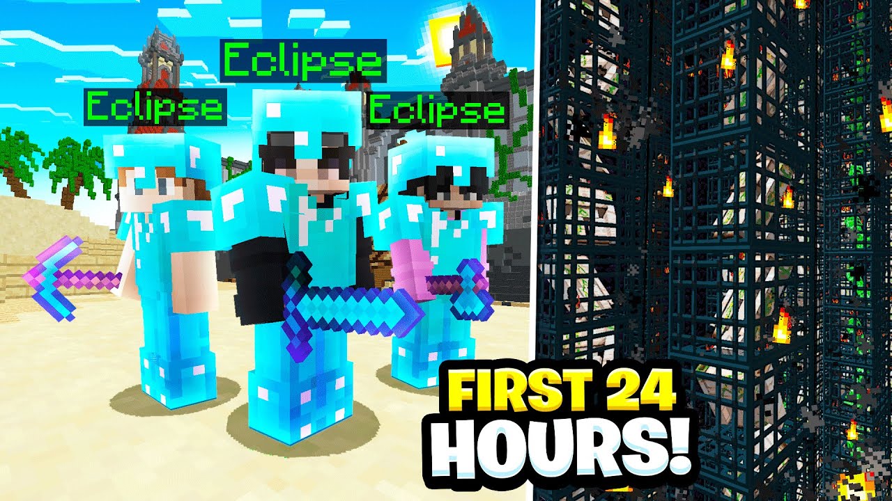 MY *INSANE* FIRST 24 HOURS WITH ECLIPSE! | Minecraft Factions | Minecadia Pirate [1] - YouTube