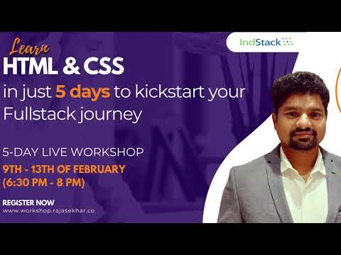 Learn HTML & CSS in just 5 days to kickstart your Fullstack journey