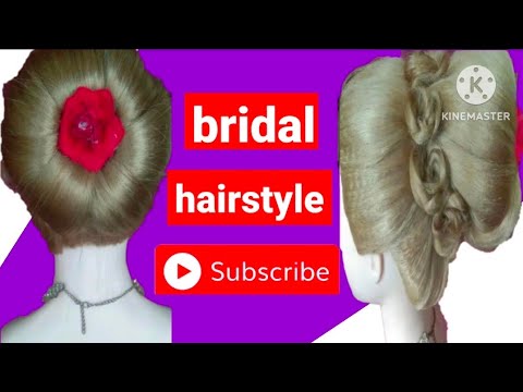 bridal hairstyle jura style so beautiful so easy. - YouTube