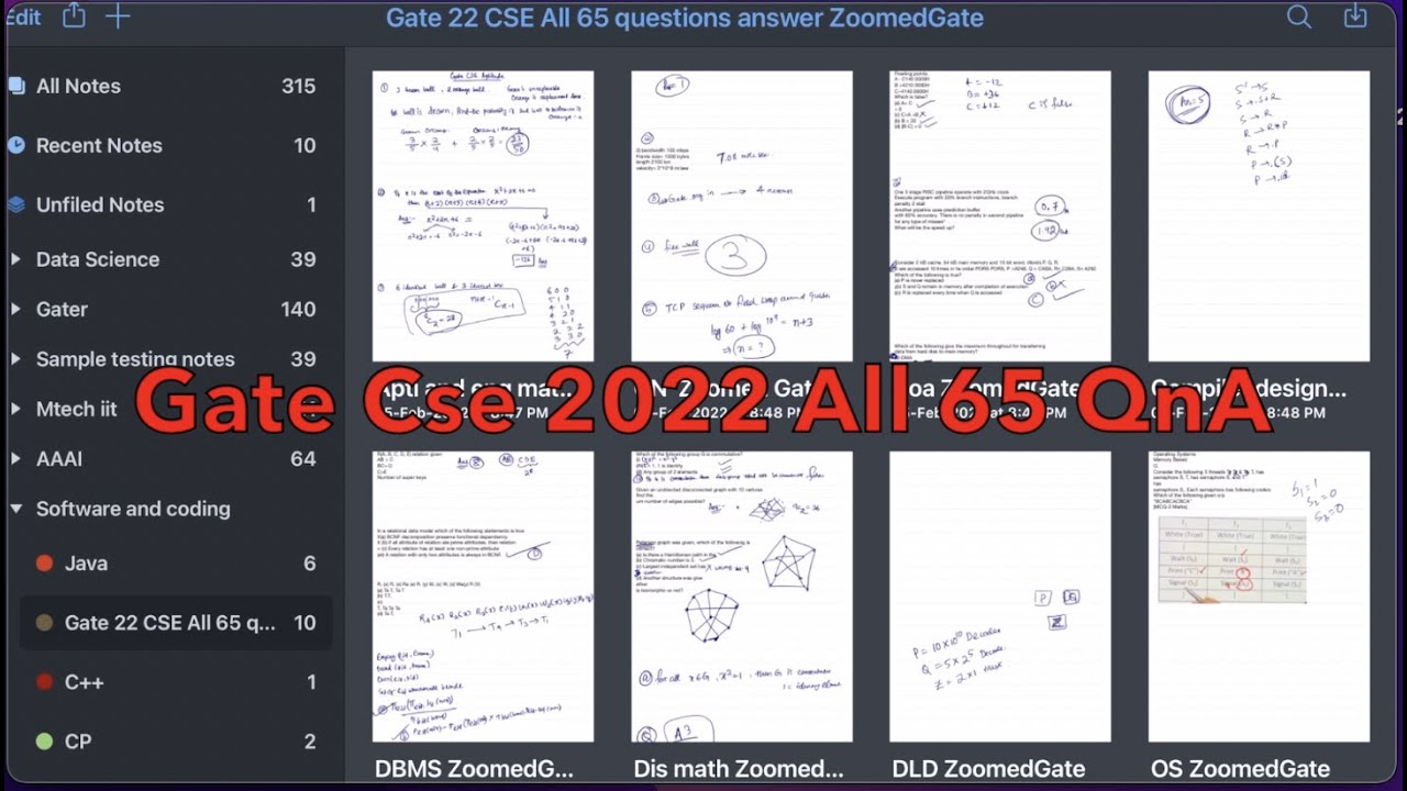 Gate CSE 2022 All 65 Question Answers Computer Science Key Discussion ...