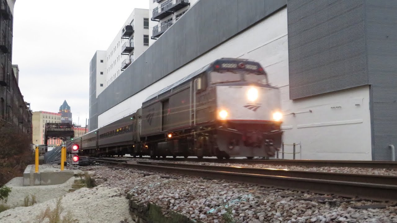 AMTK 90200 leads AMTK 340 past West Seeboth Street on Canadian Pacific ...