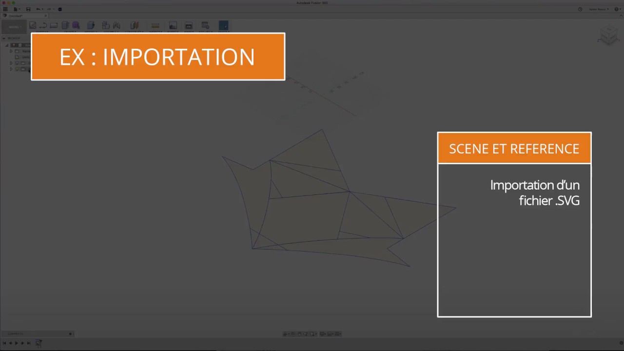 EX4 - Importation d'un fichier .SVG dans Fusion 360 - YouTube