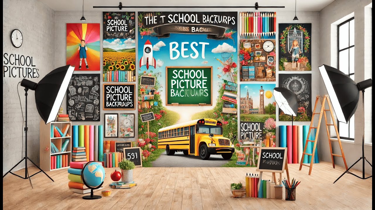 🍎 Kate School Red House Apple Tree Fence Backdrop | Best School Picture ...