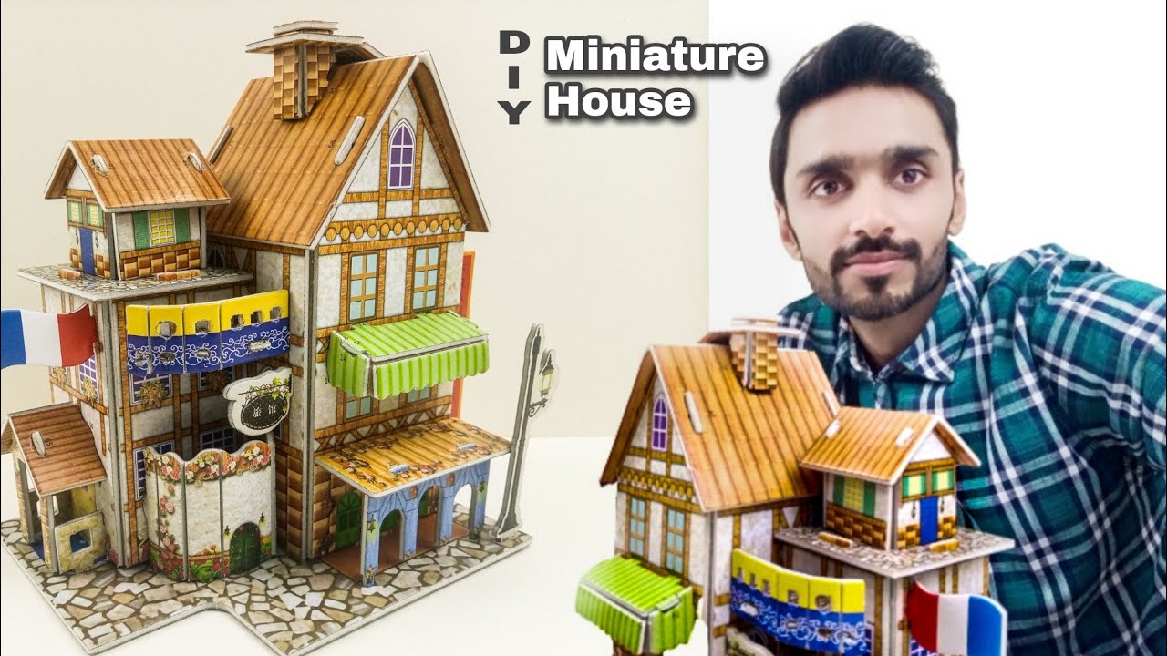3D Puzzle House | Diy Puzzle House | Diy Miniature House - YouTube