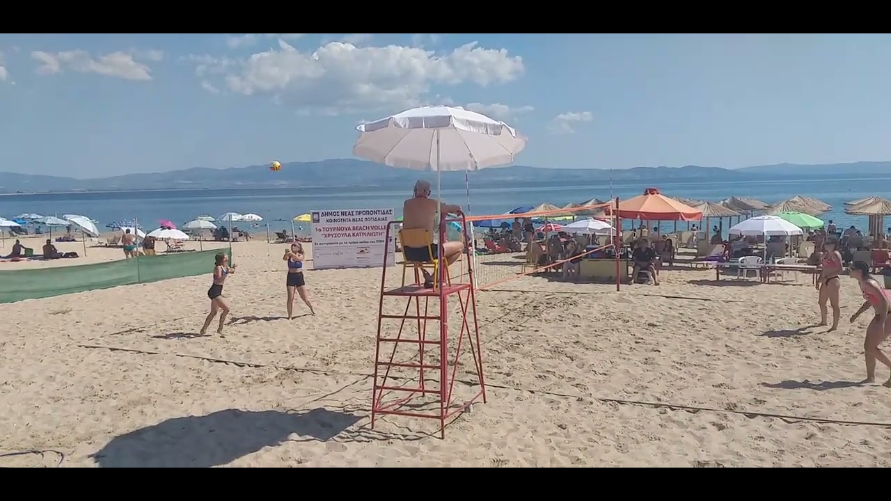 1ο Τουρνουα BEACH VOLLEY "Χρυσούλα Κατριλιωτη" Δημος Νεας Προποντιδας(3 ...