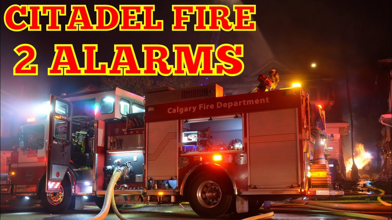 **FLARED GAS LINE** Calgary Firefighters Battling The 2 Alarm House ...