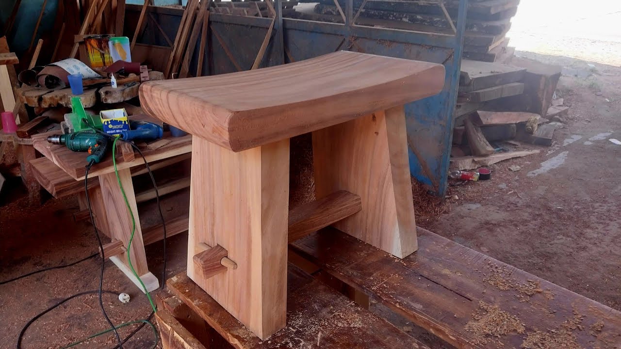 MUDAH DAN MURAH kursi stool kayu seperti ini sehingga pesanan membludak ...