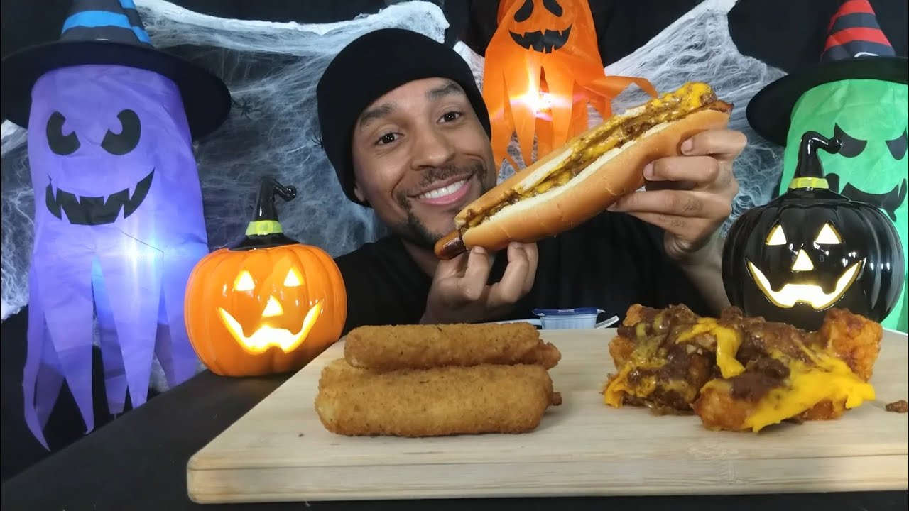 Sonic's Mukbang! Foot long Chilli Cheese Coney Dog - YouTube