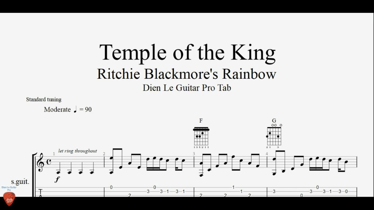 Temple of the King - Guitar Tutorial + TAB - YouTube