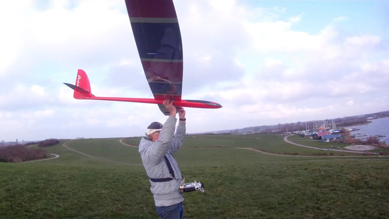 RC Glider Staufenbiel Hyperion low hill soaring - YouTube