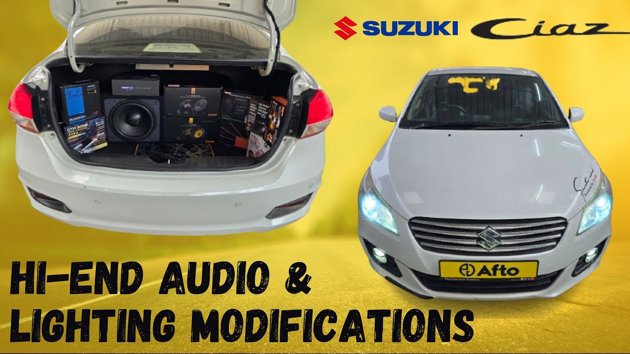 MARUTI CIAZ - AUDIO & LIGHTING MODIFICATIONS - YouTube