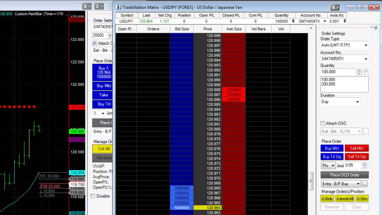 How to use Matrix and Chart Trading With DST - YouTube