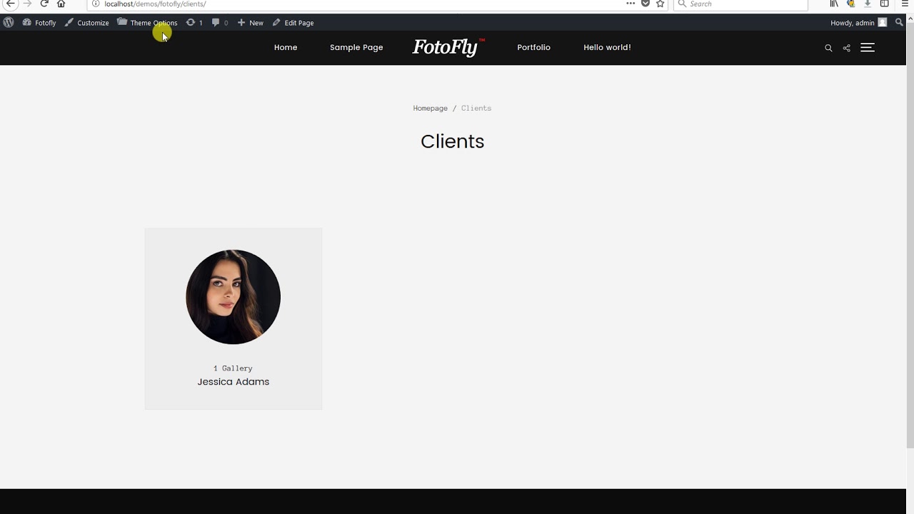 Fotofly: Add Client Page and Change Its Layout - YouTube