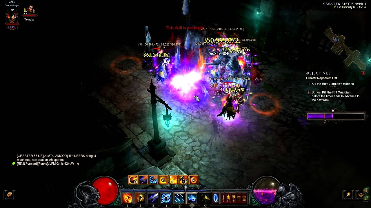 Diablo 3: Rank 1 Wizard, GRift 63! [S3] - YouTube
