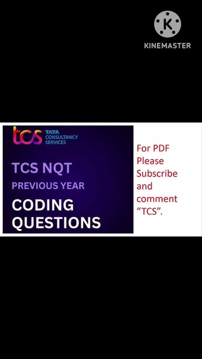 TCS NQT PREVIOUS YEAR CODING QUESTIONS #engineering #java #tcscareers #tech - YouTube