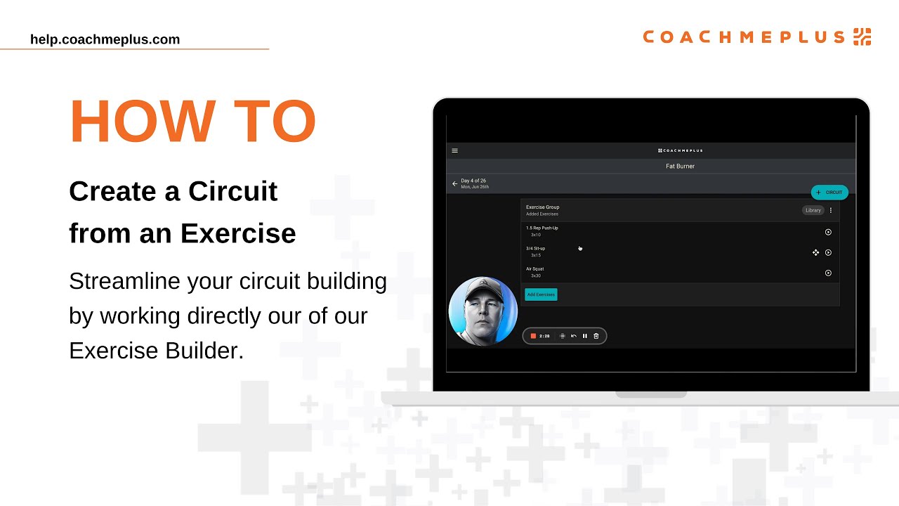 How to Create a Circuit from an Exercise in CoachMePlus | FAQs + Help ...