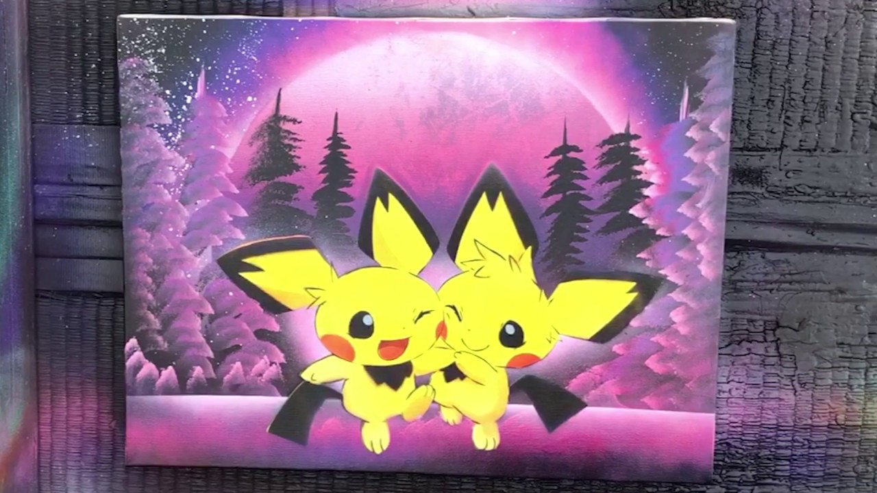 Pichus - pokemon spray painting! - YouTube