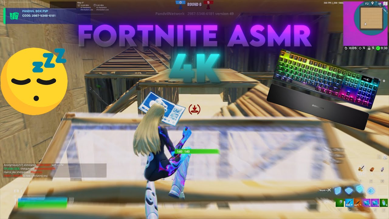 FORTNITE 4K ASMR Chill🤩Satisfying Keyboard Fortnite (boxfight) - YouTube