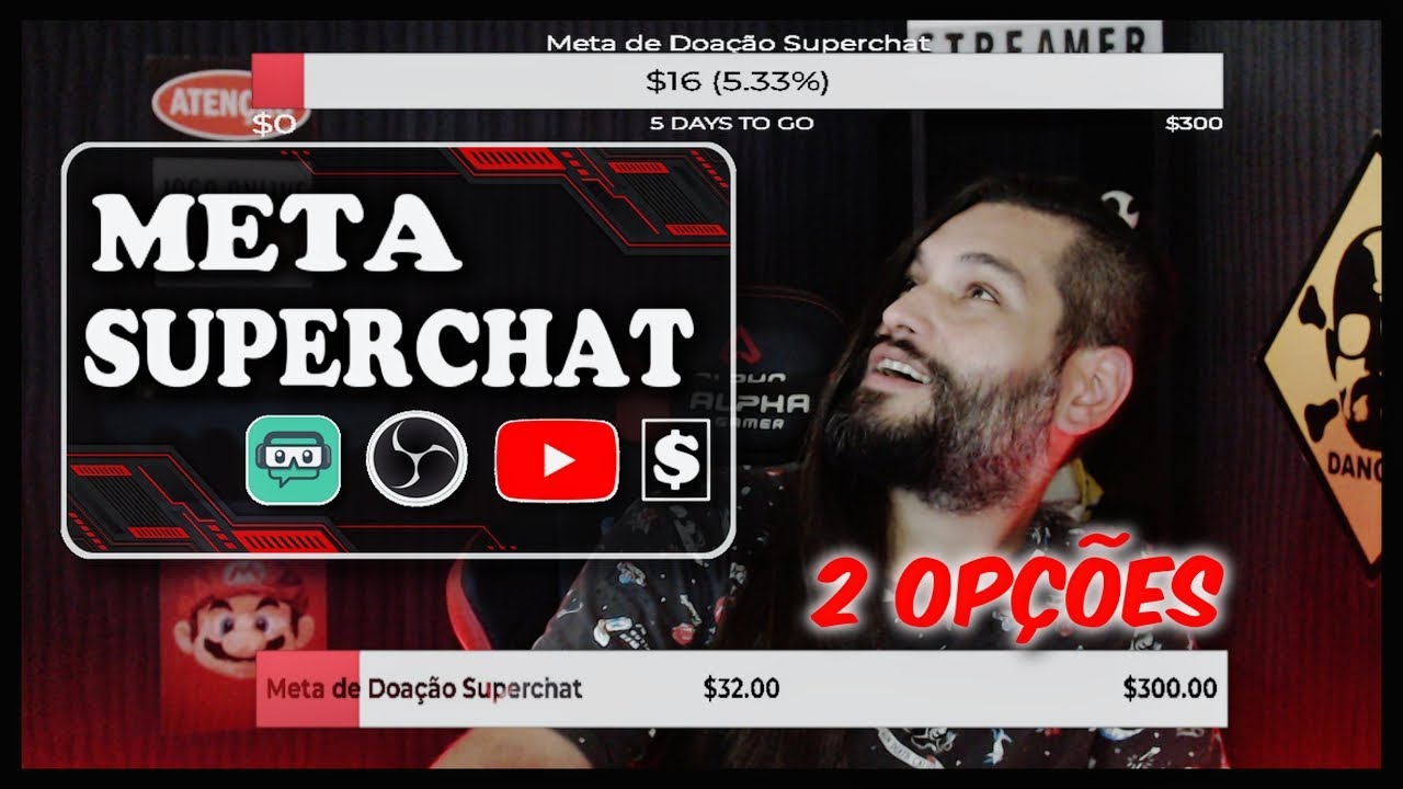 COMO COLOCAR META DE SUPERCHAT NO OBS STUDIO OU STREAMLABS (super chat ...