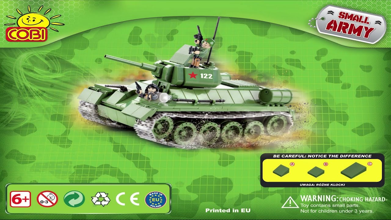 Cobi Instructions | Small Army / WW2 | 2444 | T-34/76 (Soviet Tank ...