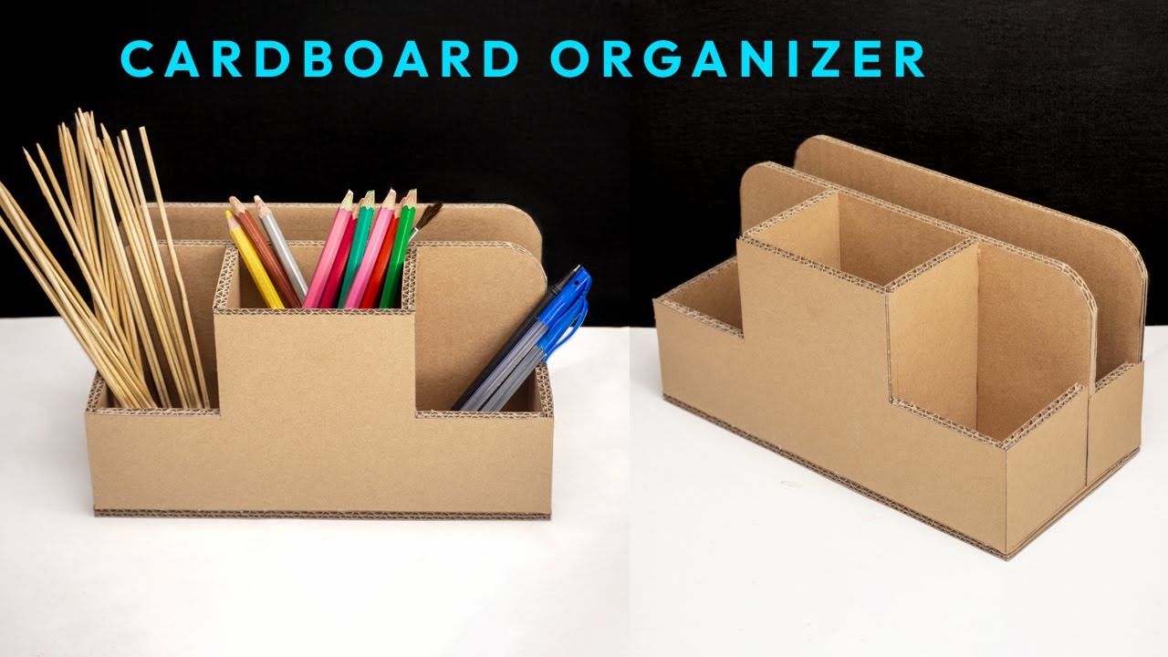 Diy Cardboard Desk Organizer