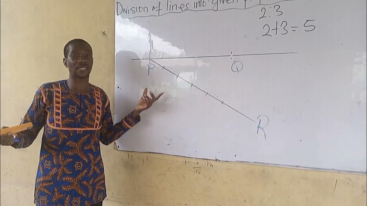 How to Divide a Line into a given Ratio - YouTube