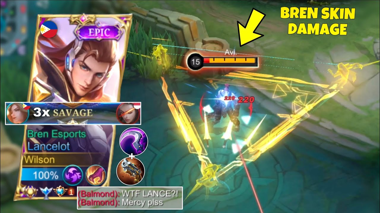 TRIPLE SAVAGE IN 10 MINS!! | LANCELOT BREN ESPORTS SKIN IS BACK!🔥 ...