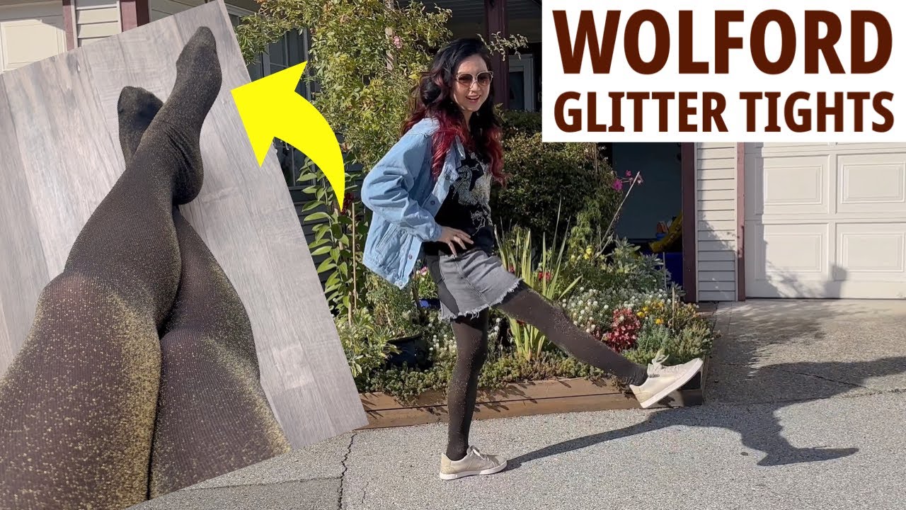 Wolford Glittery Shiny Pantyhose Tights Review, Nylons Stockings Legs ...