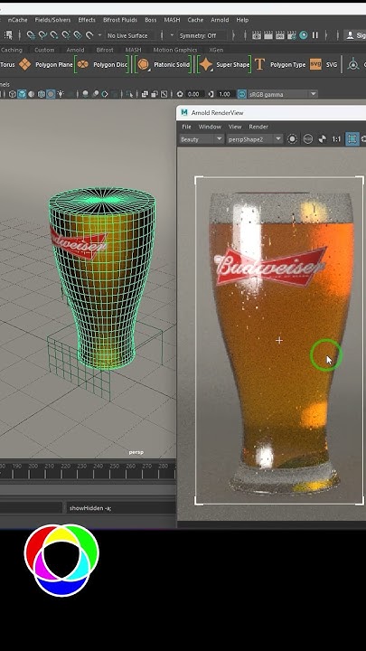 Beer Glass Modeling, Texturing, Lighting, FX, Camera, Rendering Tutorial in Maya with Arnold ...