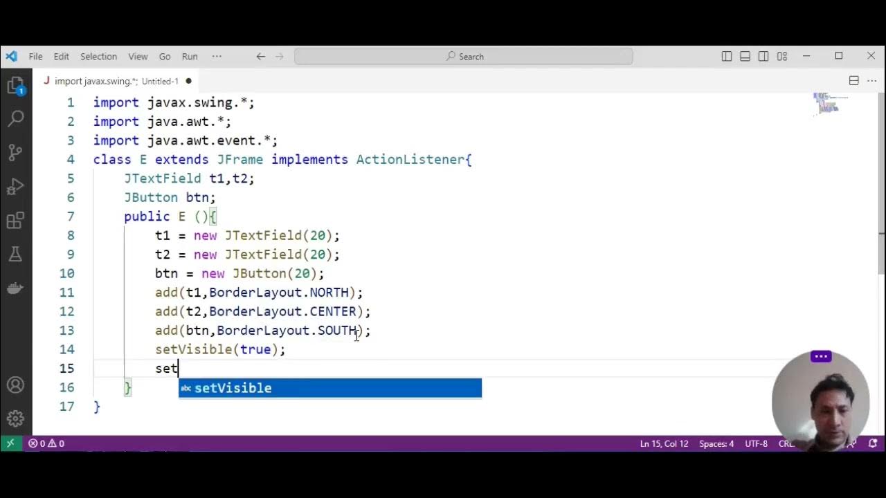 Add Two Numbers Using Java Swing Ui Youtube