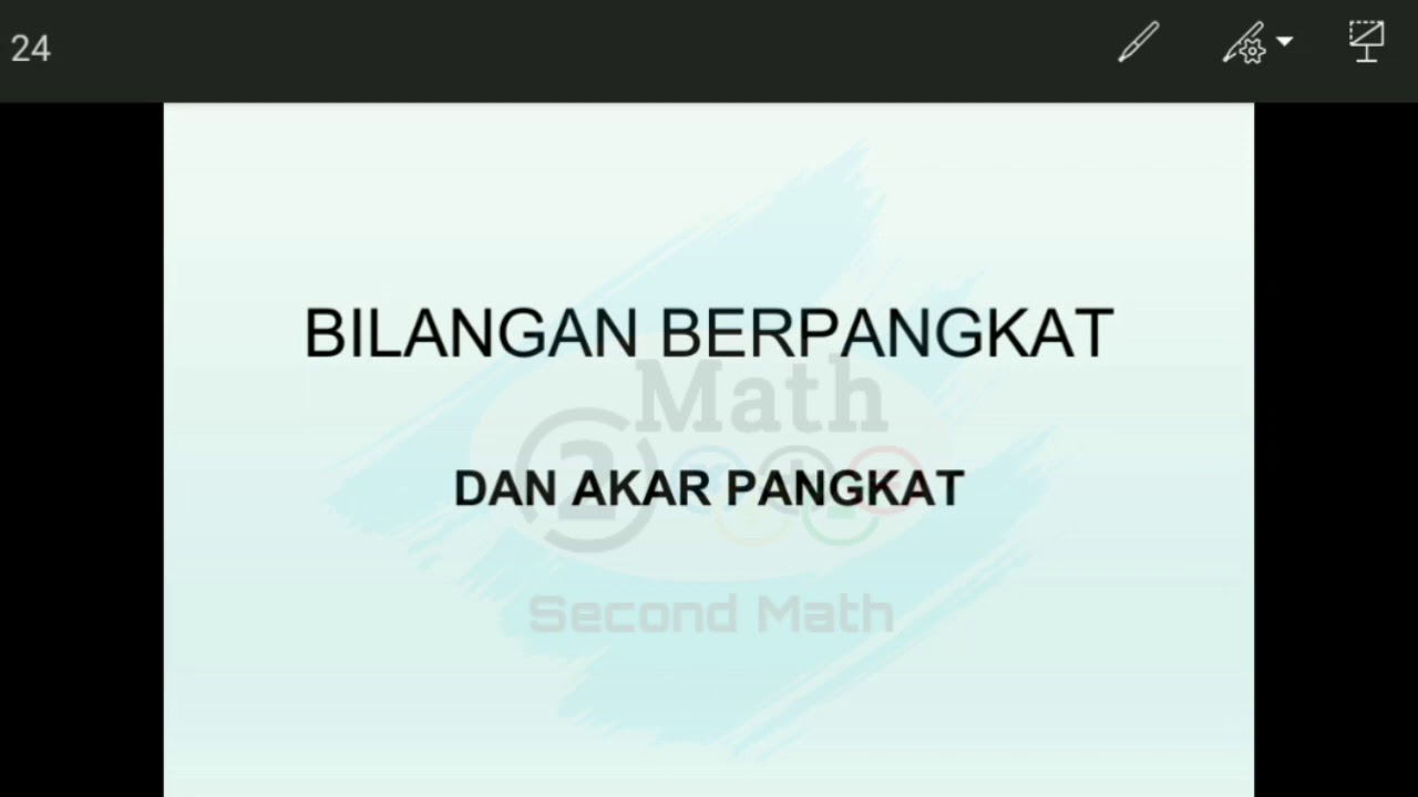Pangkat negatif dan Akar Pangkat - secondmath - YouTube