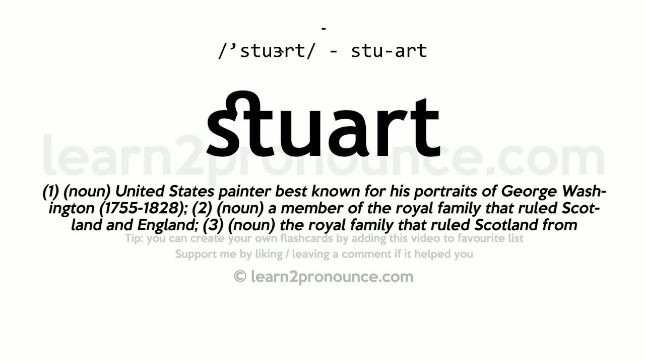 Stuart pronunciation and definition - YouTube