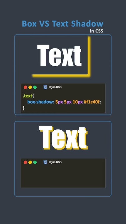 Check out the text VS box shadows in CSS ️ #coding #shorts #css - YouTube