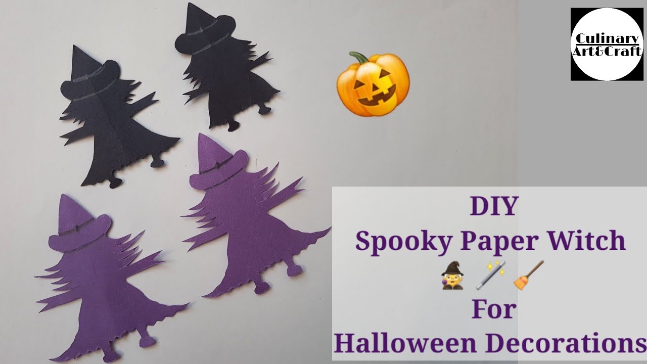 DIY Spooky Paper Witch For Halloween Decorations | Paper Witch | Easy ...