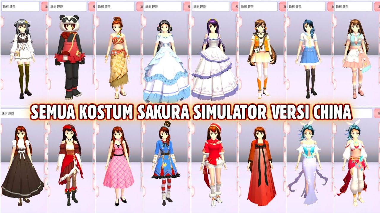 REVIEW SAKURA SCHOOL SIMULATOR DI VERSI CHINA - BANYAK BAJU DAN RAMBUT ...