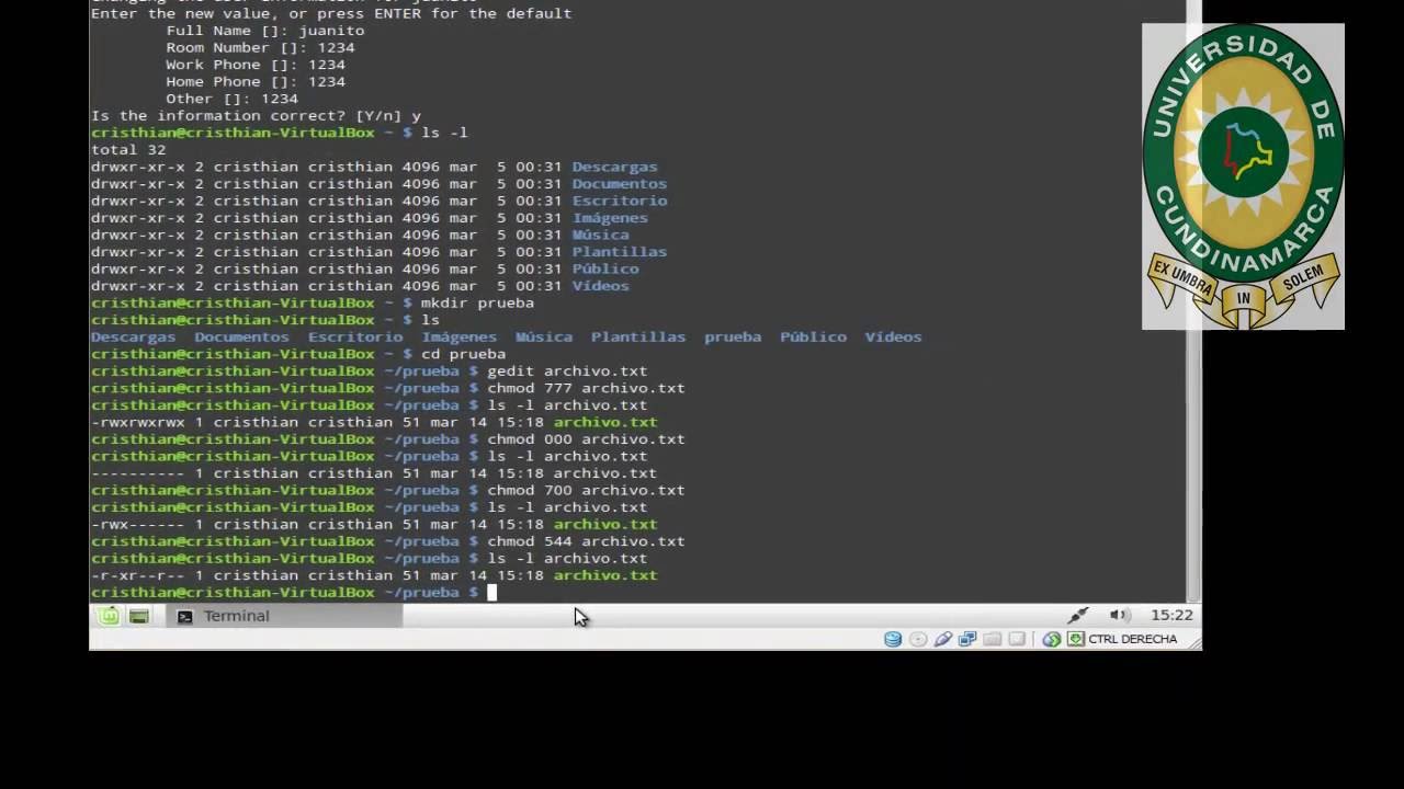 Usuarios y permisos en linux - YouTube