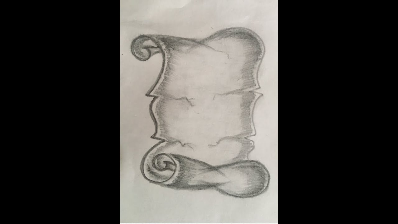 How to Draw a Scroll - Easy Steps and Tips - Art #2 - YouTube