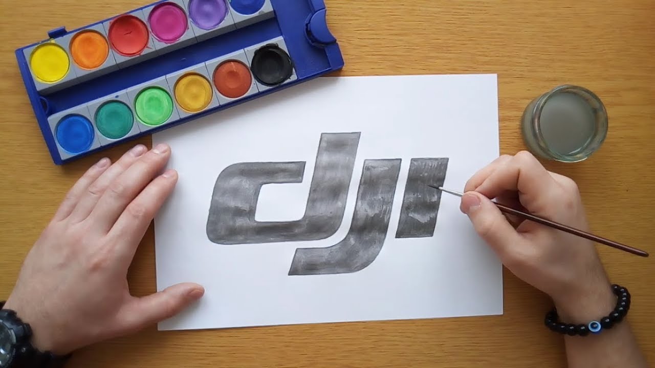 How to draw the dji logo - YouTube