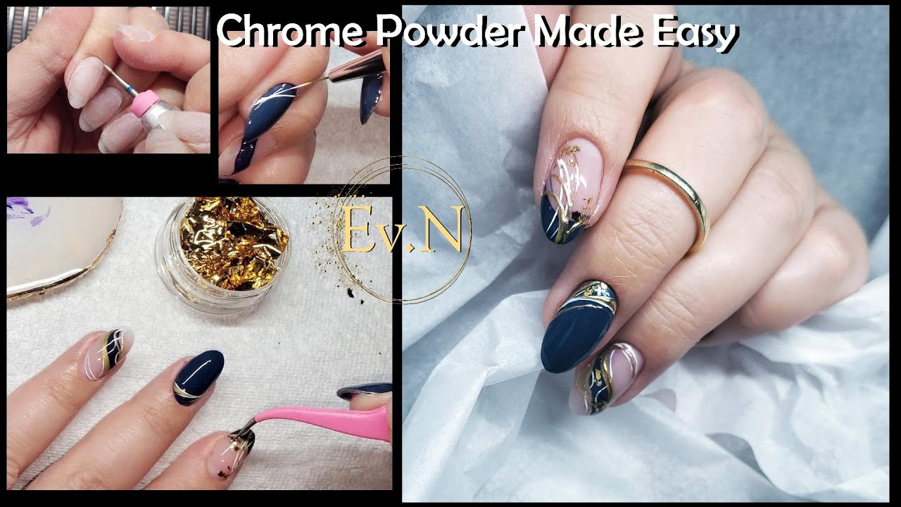 Rich Embossed Abstract Chrome Design // Full manicure // Crucial tips ...