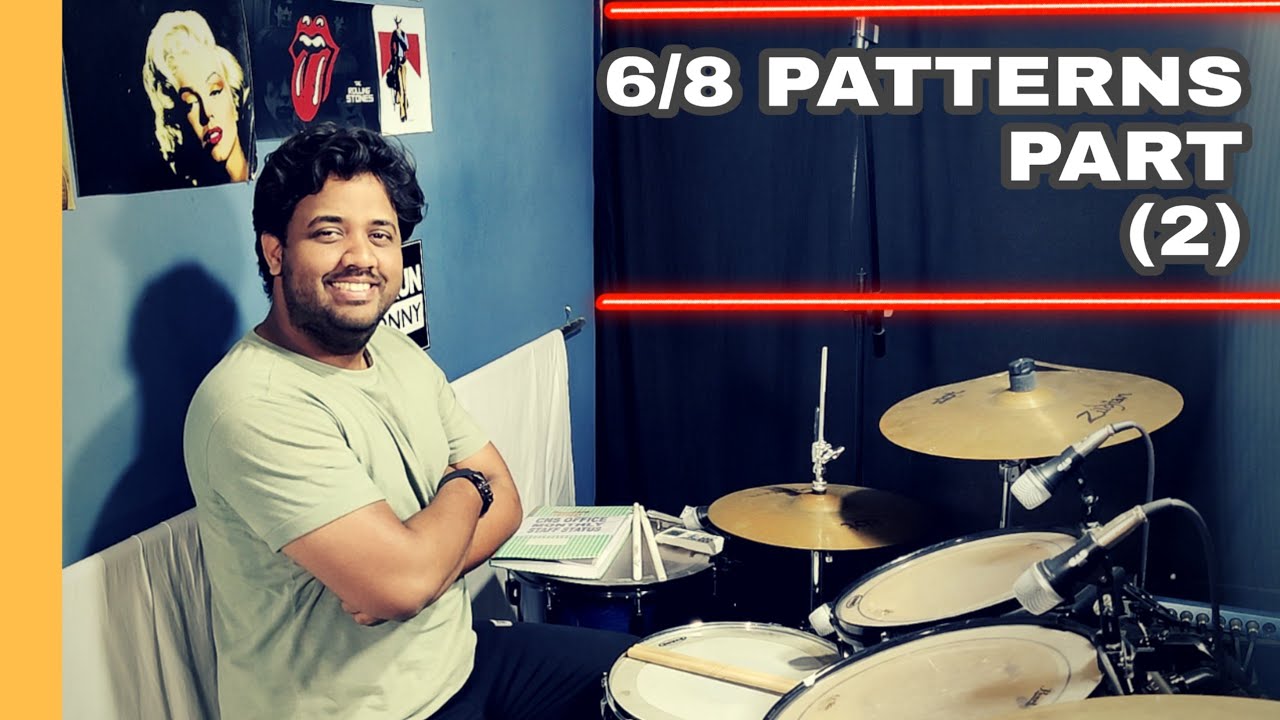 6/8 Drum Patterns ( LESSON 2 ) By Tarun Donny - YouTube