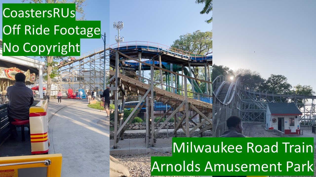 Milwaukee Road Train at Arnolds Amusement Park Copyright Free Footage ...